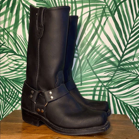 Double H | Shoes | Double H Barry Black Leather Harness Boots 408 Mens ...